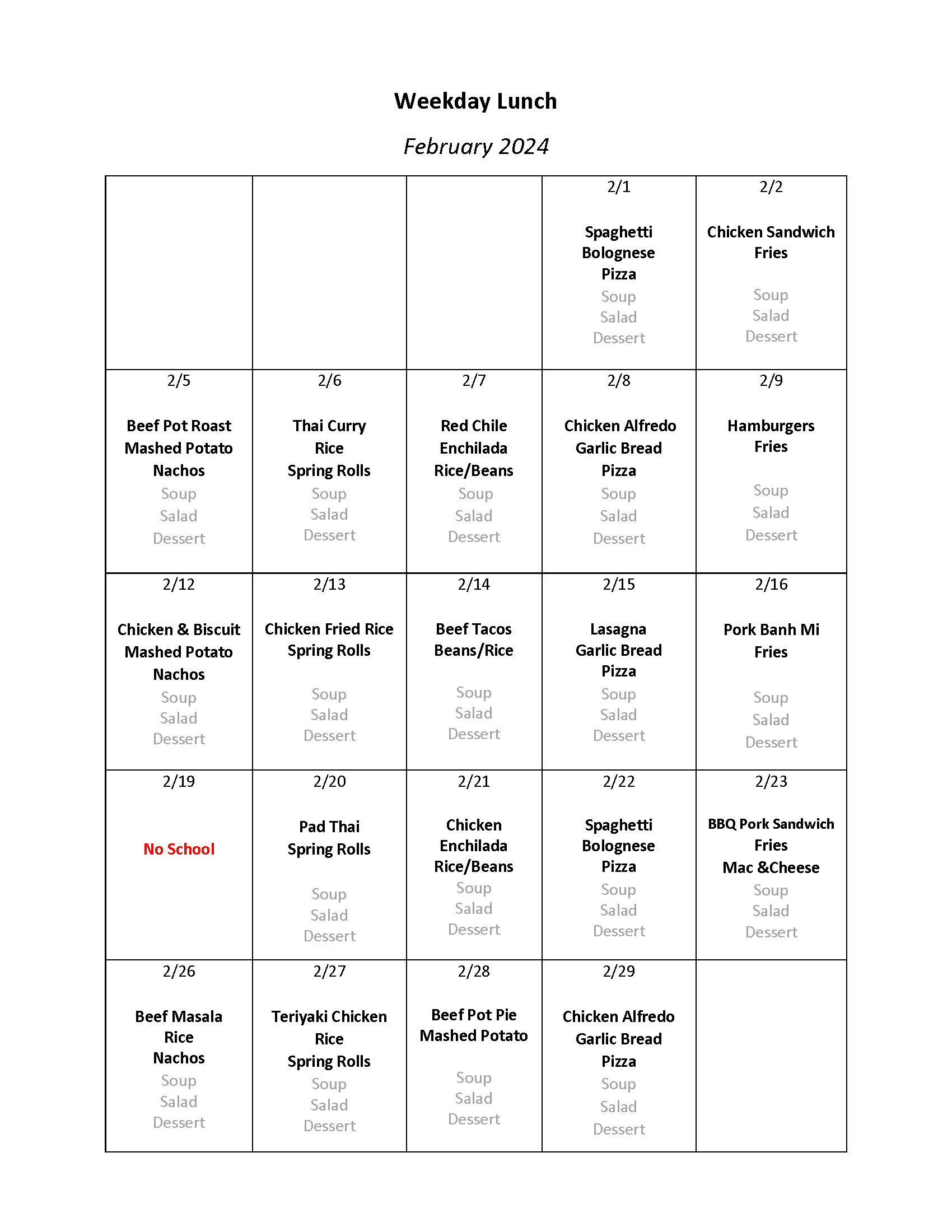 Albuquerque Private School - Dining & Catering | Menaul School